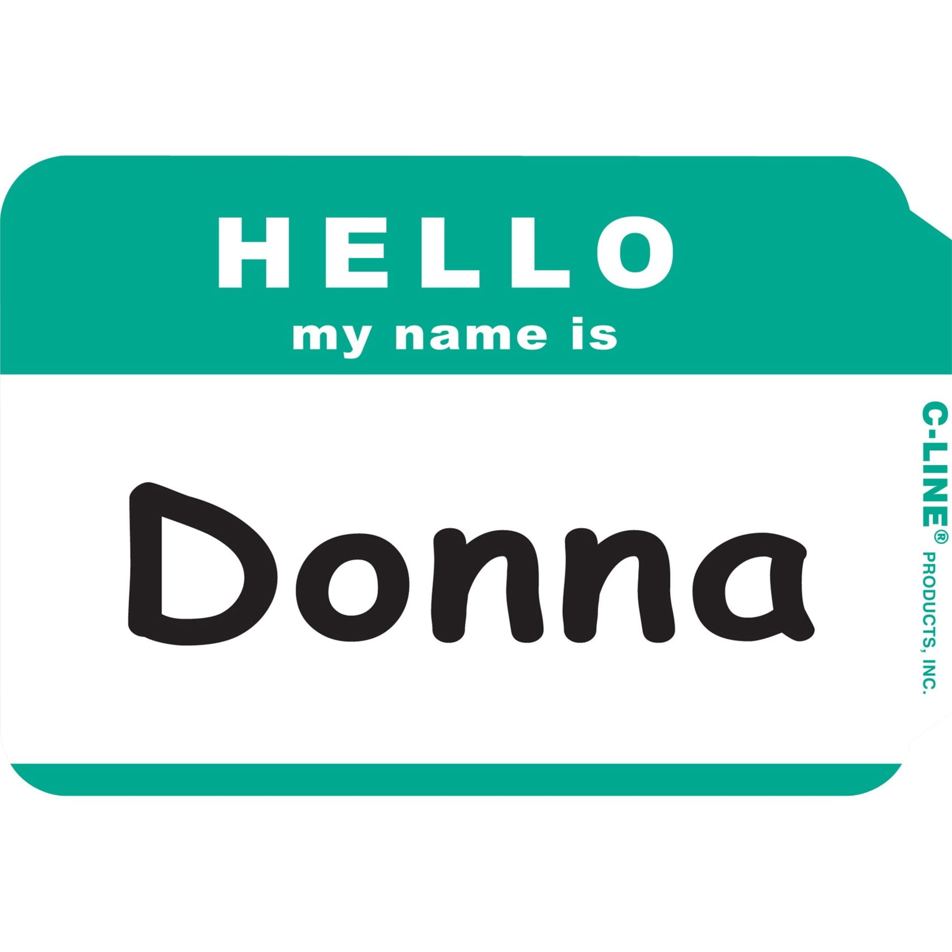 C-Line, CLI92233, Hello My Name Is Adhesive Name Badges, 100 / Box ...