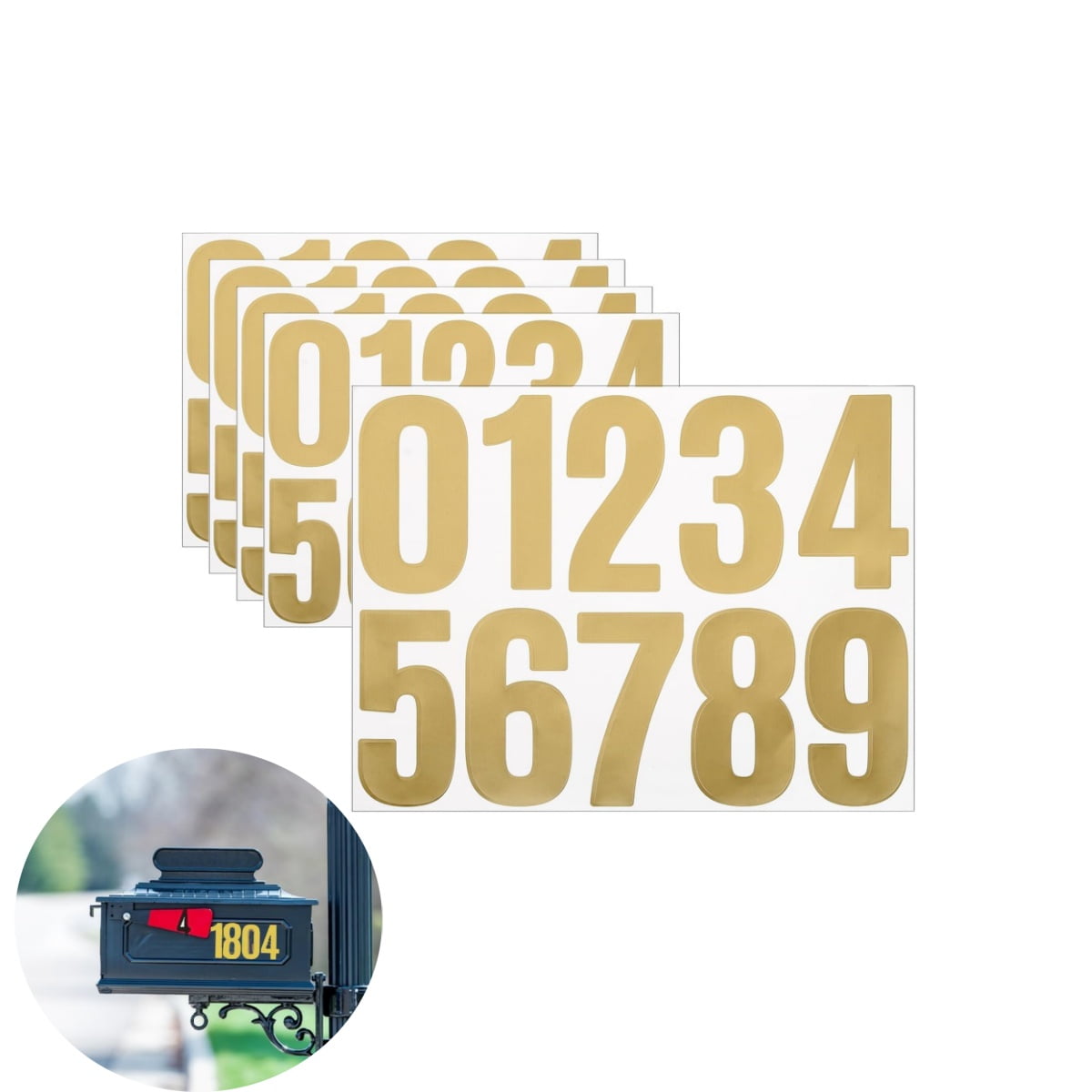 Self-Adhesive Number Stickers,HXRH Durable Mailbox Numbers Stickers for ...