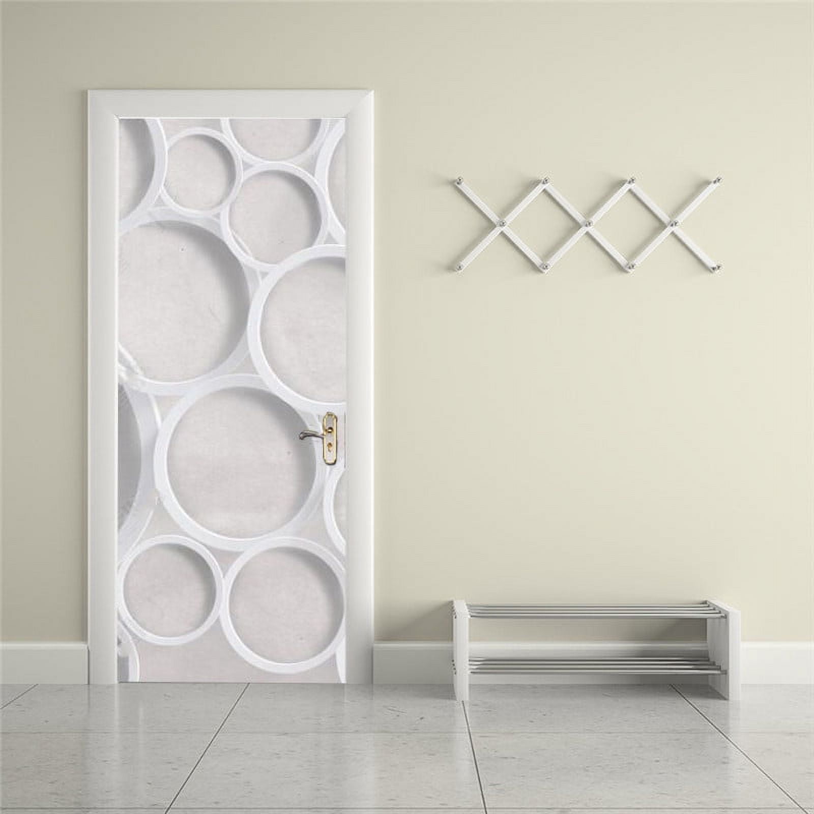 Self Adhesive PVC Modern Geometric 3d Stereo Door Stickers Home r Door ...