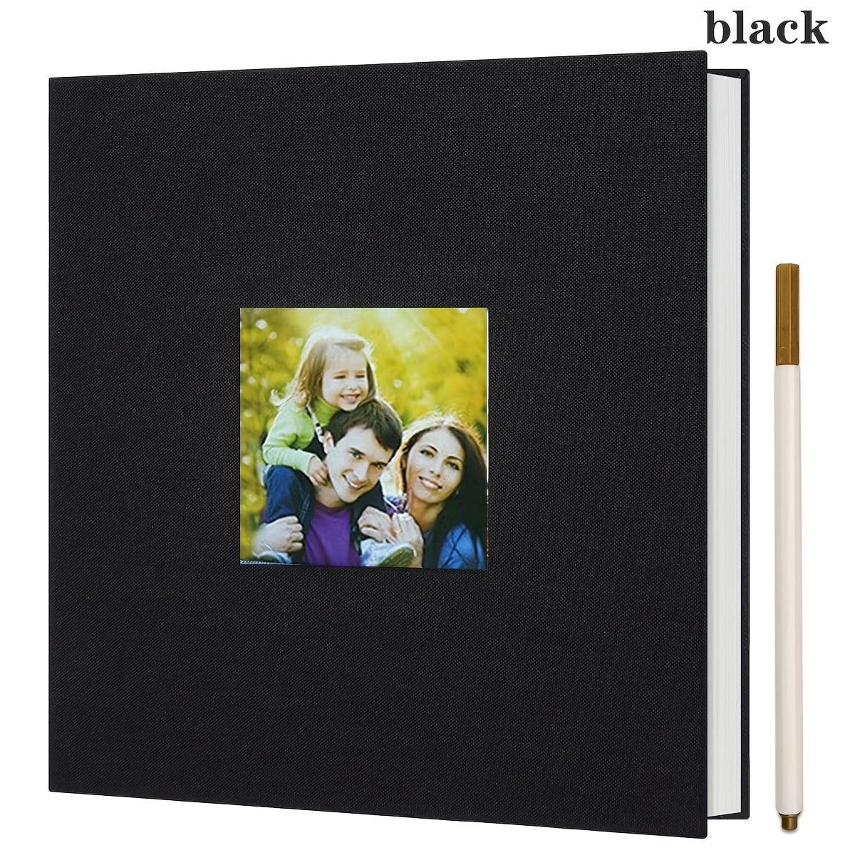 [Self-Adhesive Pages] DIY Linen Scrapbook Photo Album Kit | 20 Photos ...