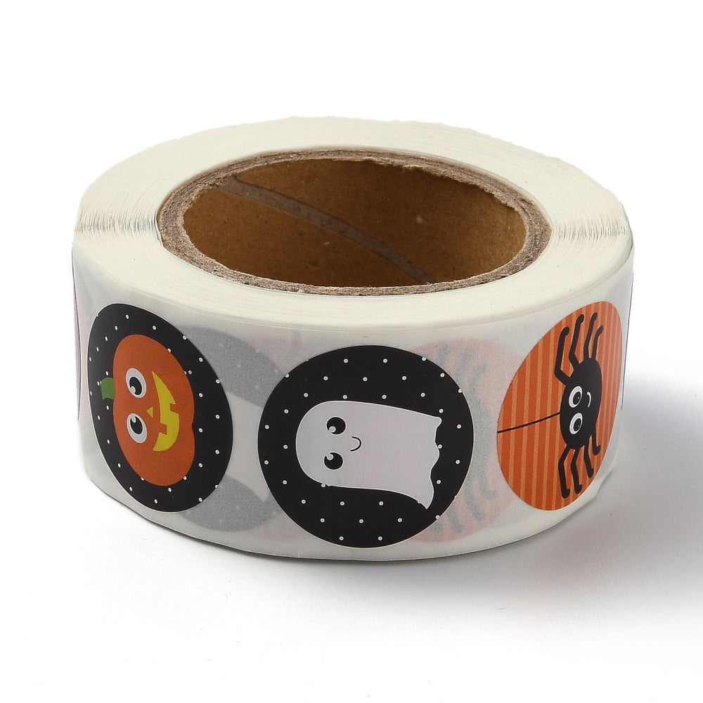 Self Adhesive Paper Stickers Colorful Roll Sticker Labels Gift Tag ...