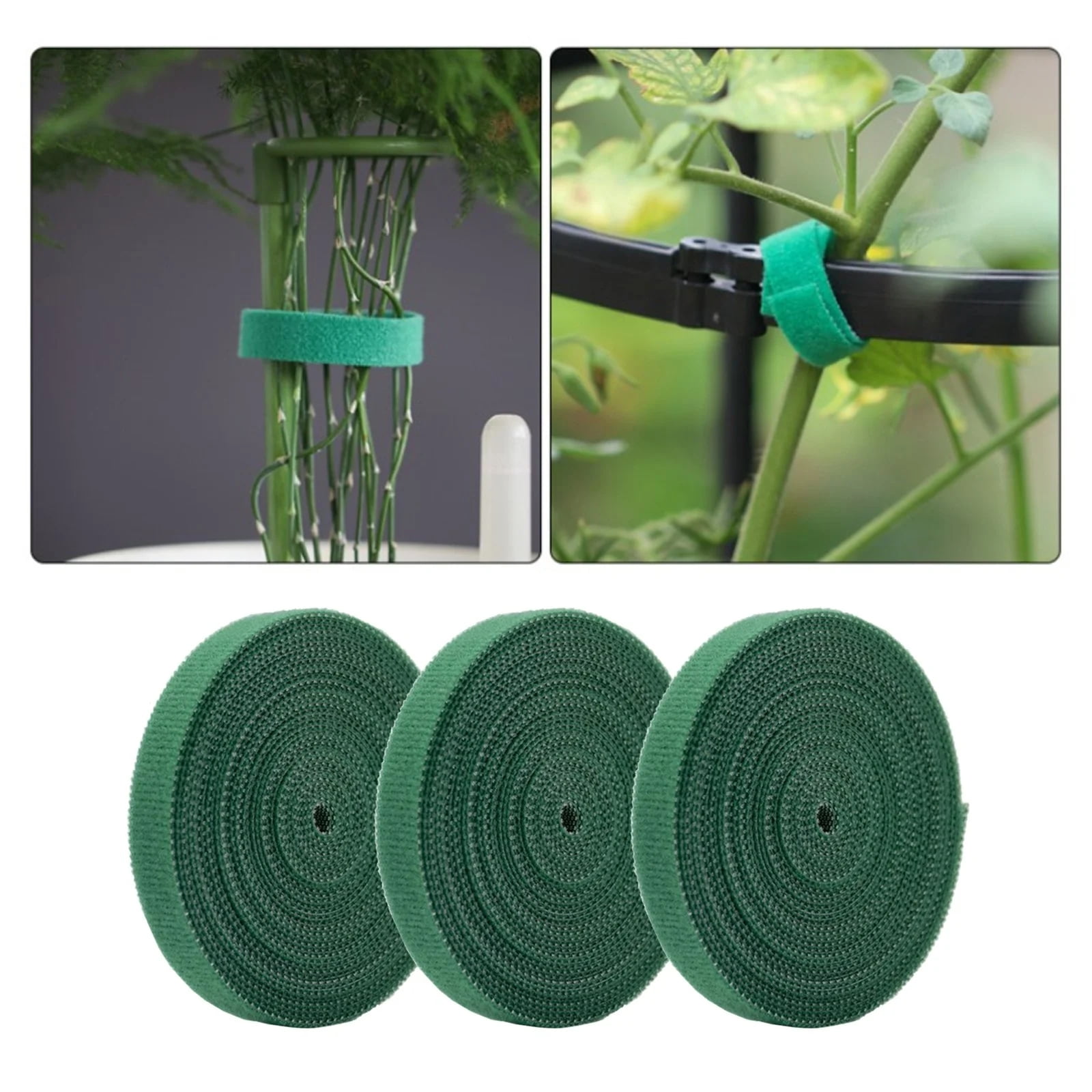 Self Adhesive Plant Nylon Cable Tie Green Adjustable Plants Hook Loop ...
