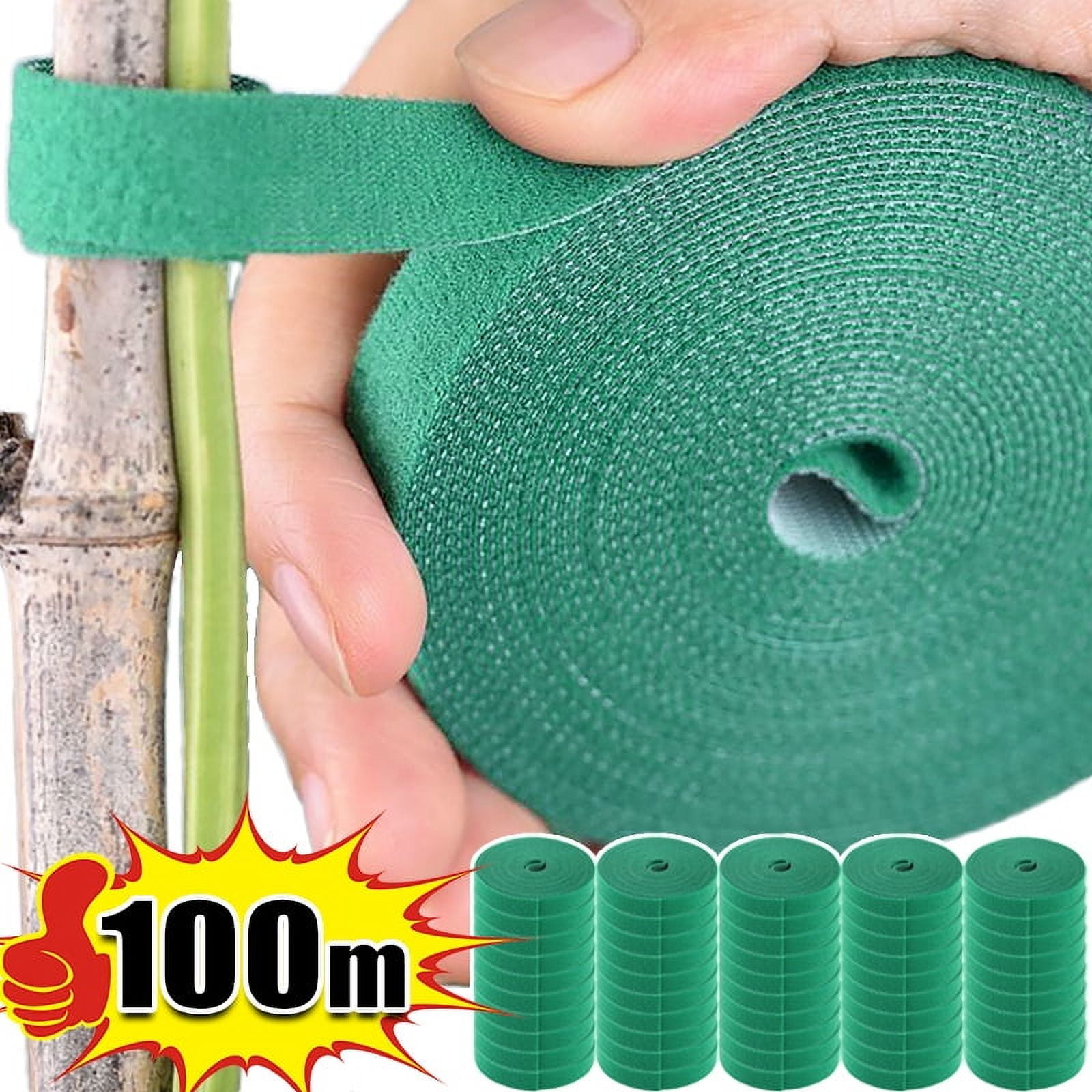 Self Adhesive Plant Nylon Cable Tie Green Adjustable Plants Hook Loop ...