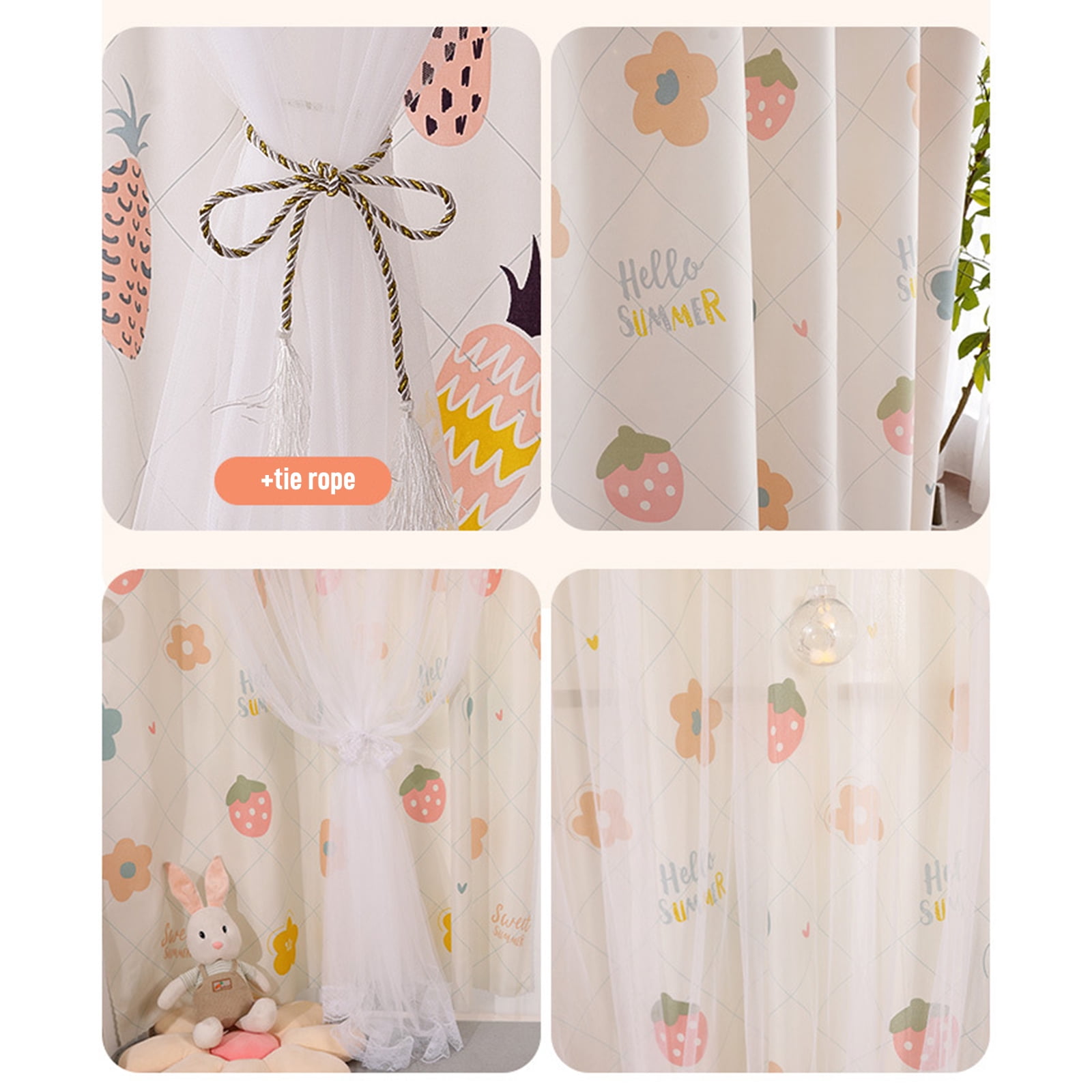 Self Adhesive Portable Curtains Simple and Easy to Install for Bedroom ...