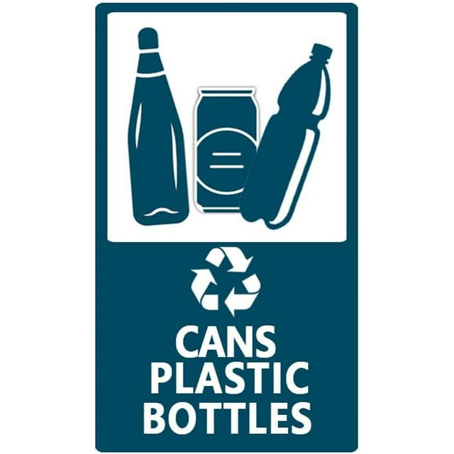 Self Adhesive Recycle Sign Decals for Trash,8x4 inch Cans and Bottle ...