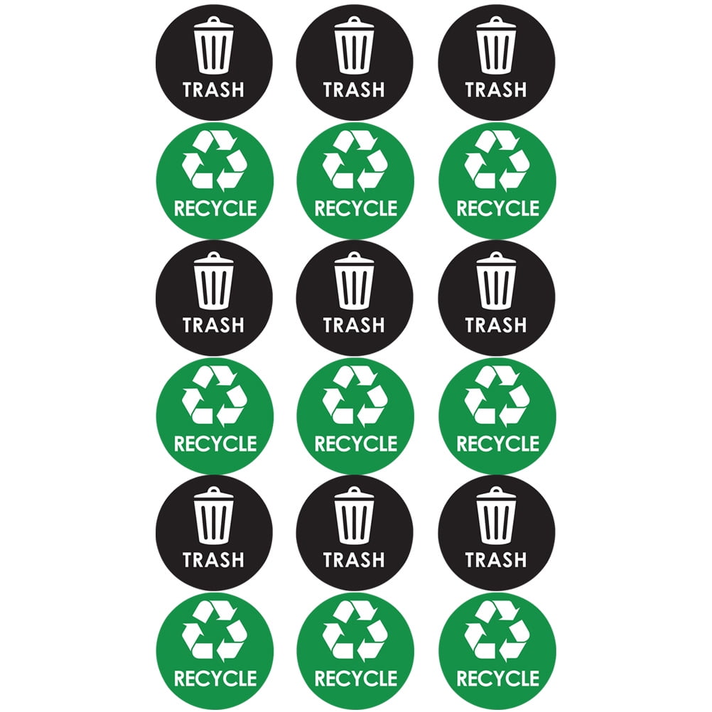 Self Adhesive Recycling Stickers Recyclable Outdoor Pvc - Walmart.com