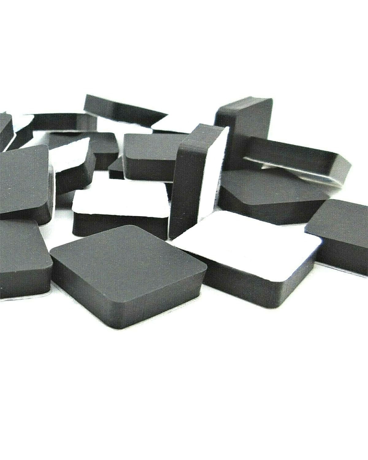 Self Adhesive Rubber Feet - 3/4" Square X 3/16" H Black Rubber Feet ...