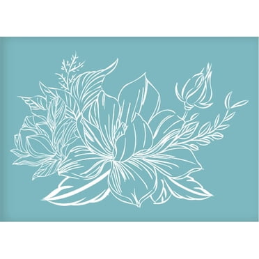 SUNRI Sunflower Bee Self-Adhesive Silk Screen Printing Stencil Mesh ...