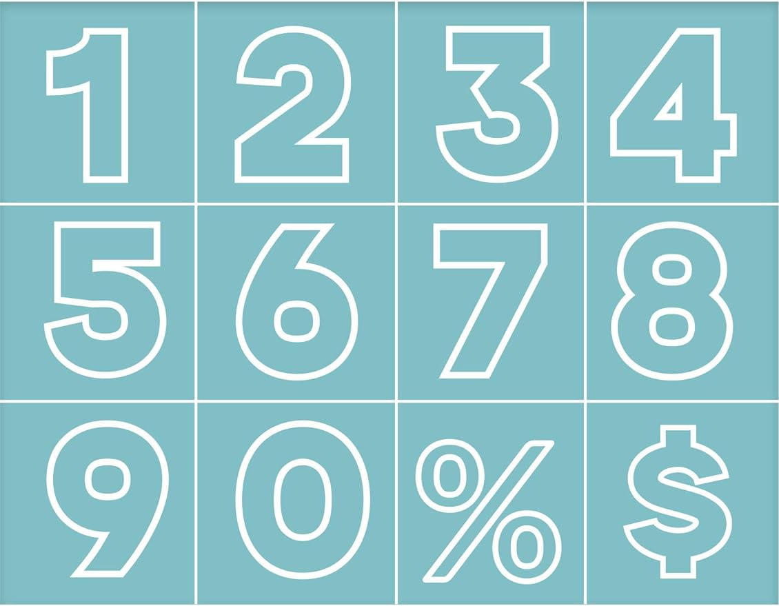 Self-Adhesive Silk Screen Printing Stencil Numbers Reusable Pattern ...