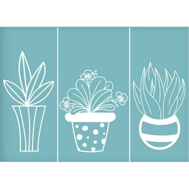 2Pcs 11x8.6 Inch Grass Tussock Self-Adhesive Silk Screen Printing ...