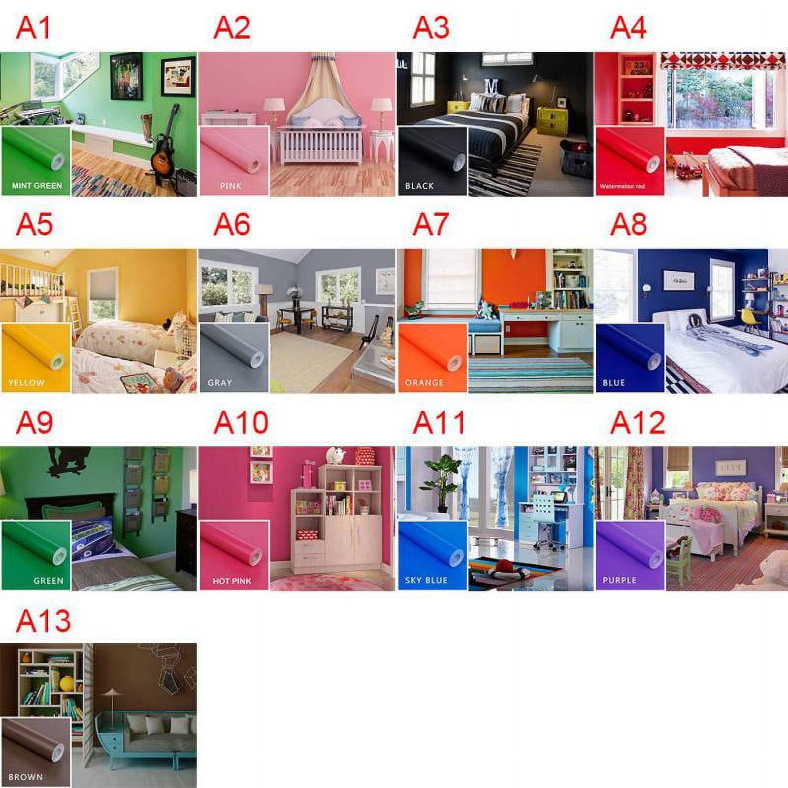 Self-Adhesive Solid Color PVC Wallpaper Roll Peel and Stick Removable ...