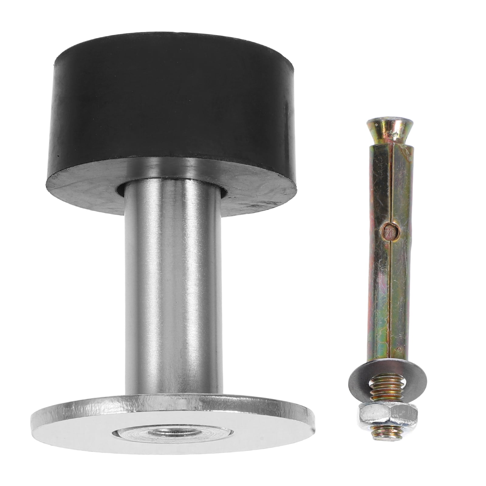 Black Stainless Steel Door Stopper with Screw for Home Office Effective ...