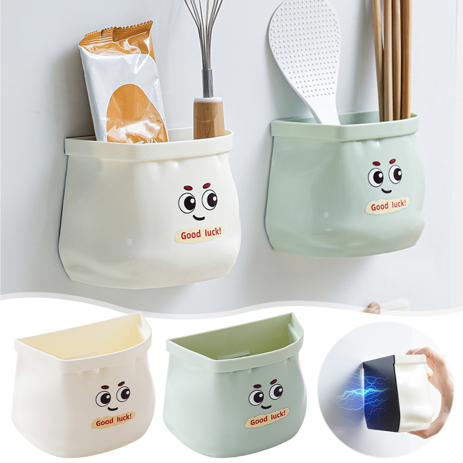 Self Adhesive Storage Box Pen Shelf Wall Mounted Storage Box Does Not ...