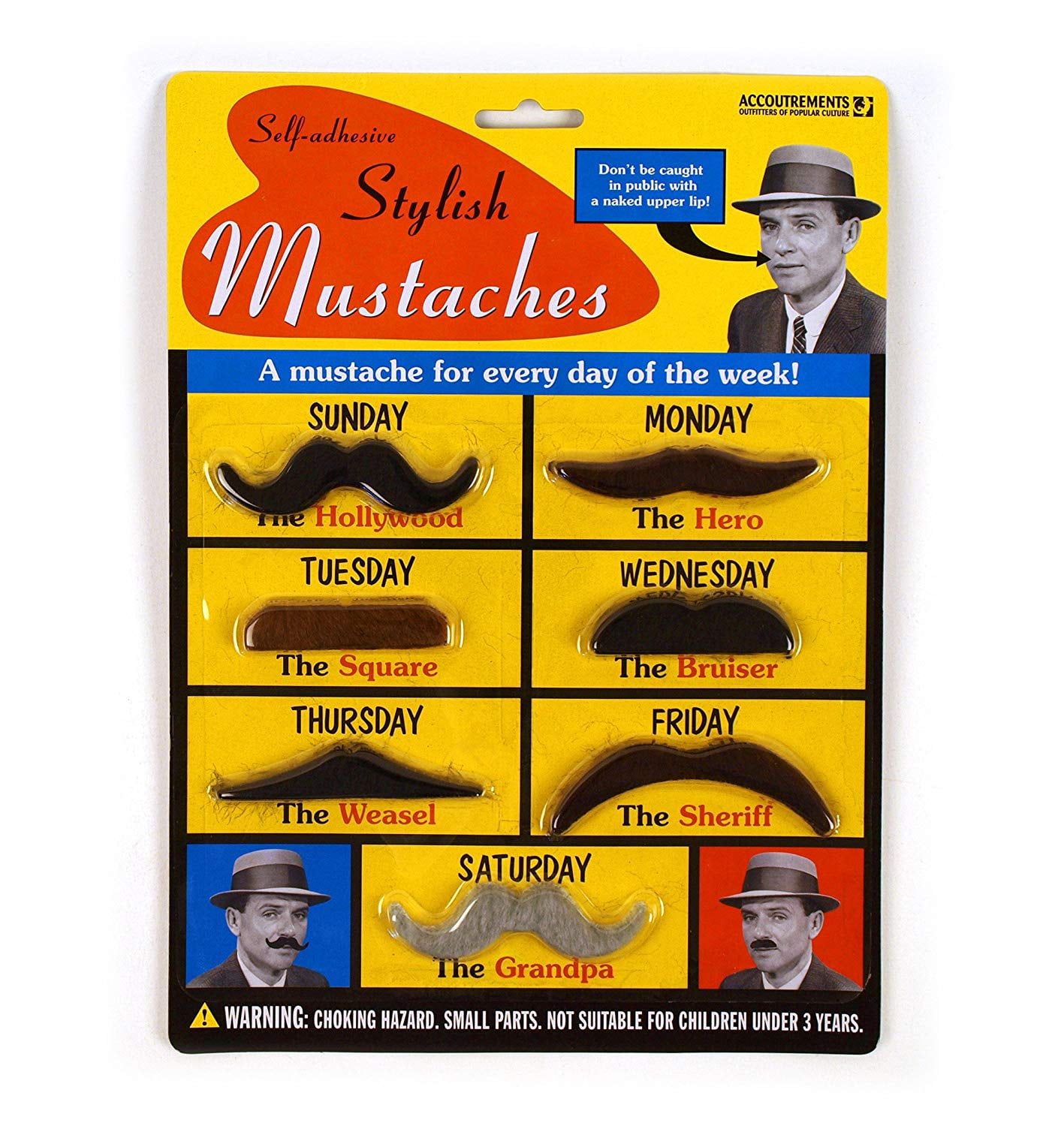 Self Adhesive Stylish Mustaches - Walmart.com