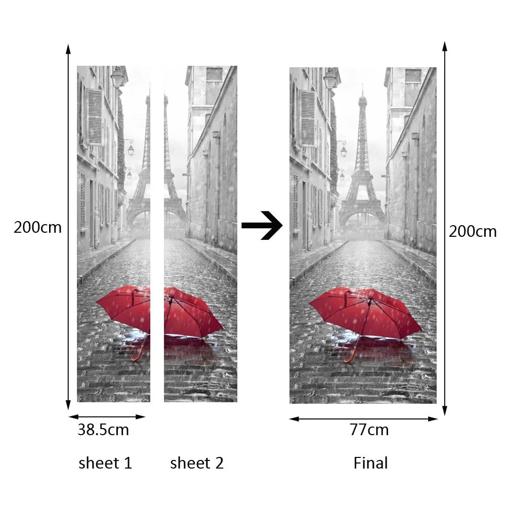 Self-Adhesive Telephone Booth Door Sticker HD Printed Vinyl Decal ...
