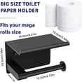 Self Adhesive Toilet Paper Holder with Phone Shelf Stainless Steel Wall ...
