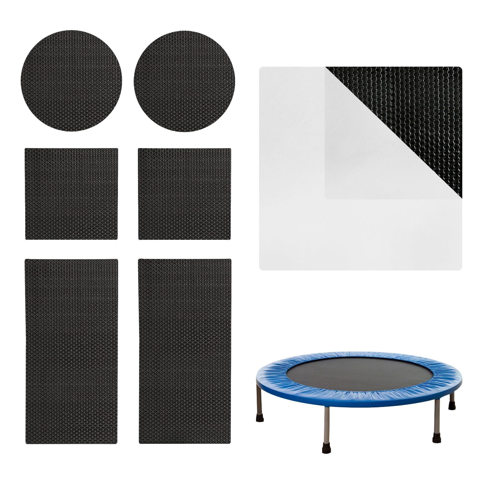 Self-Adhesive Trampoline Patch Repair Kit 3 Shape Patches Trampoline ...