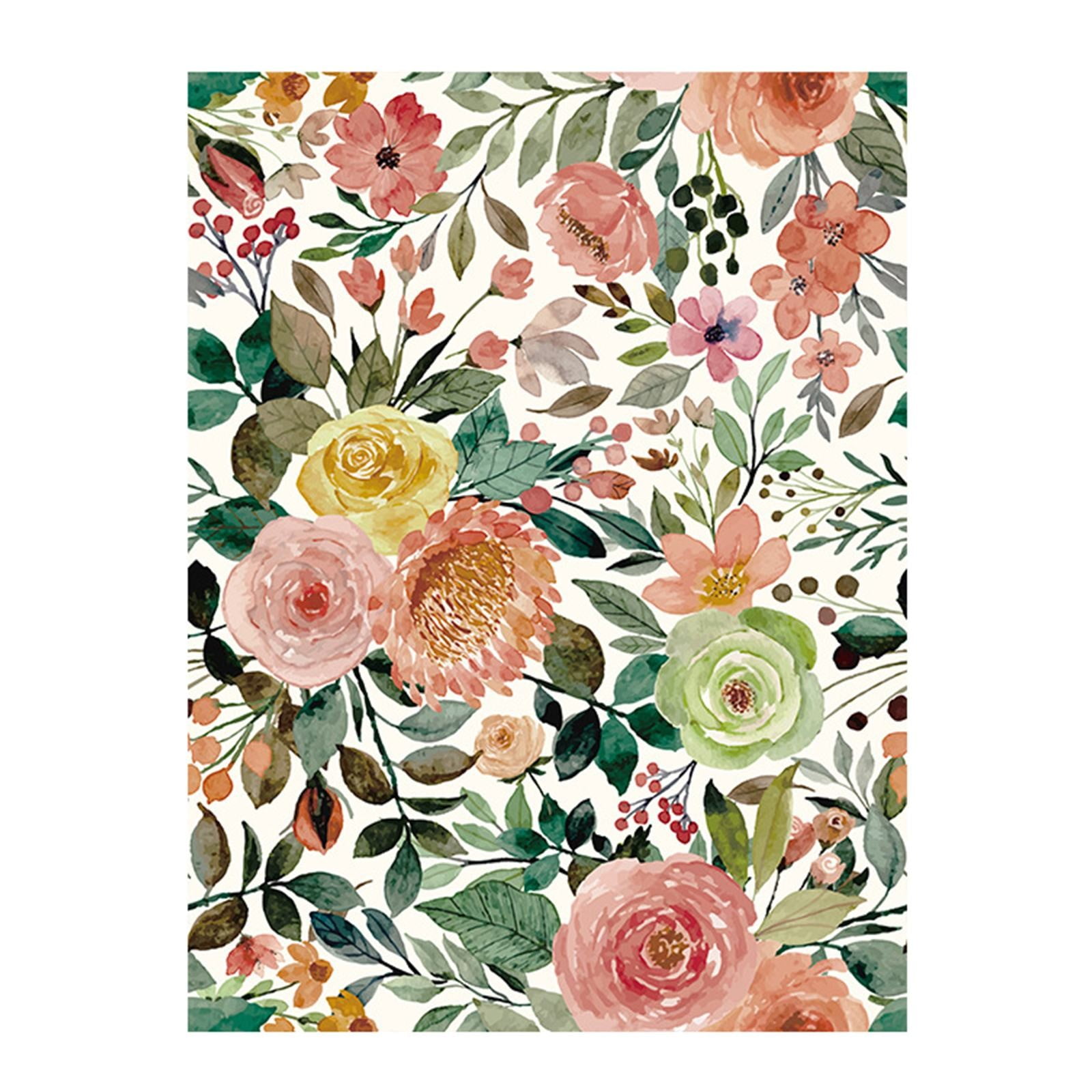 Self Adhesive Vintage Blue Floral Shelf Liner Contact Paper Peel and ...