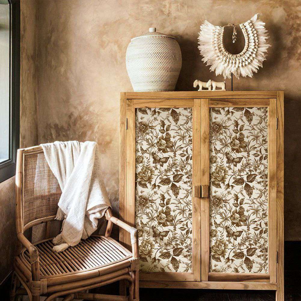 Self Adhesive Vinyl Decorative Floral Contact Paper Drawer Shelf Liner ...