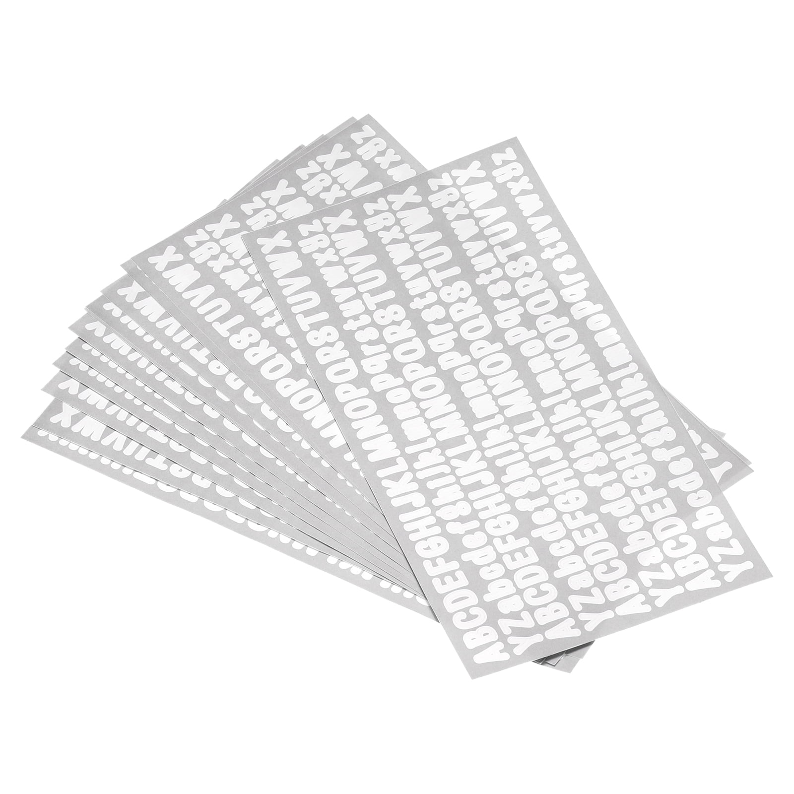 Self Adhesive Vinyl Letter Stickers White 0.5 Inch 208 Count/Sheet,10 ...
