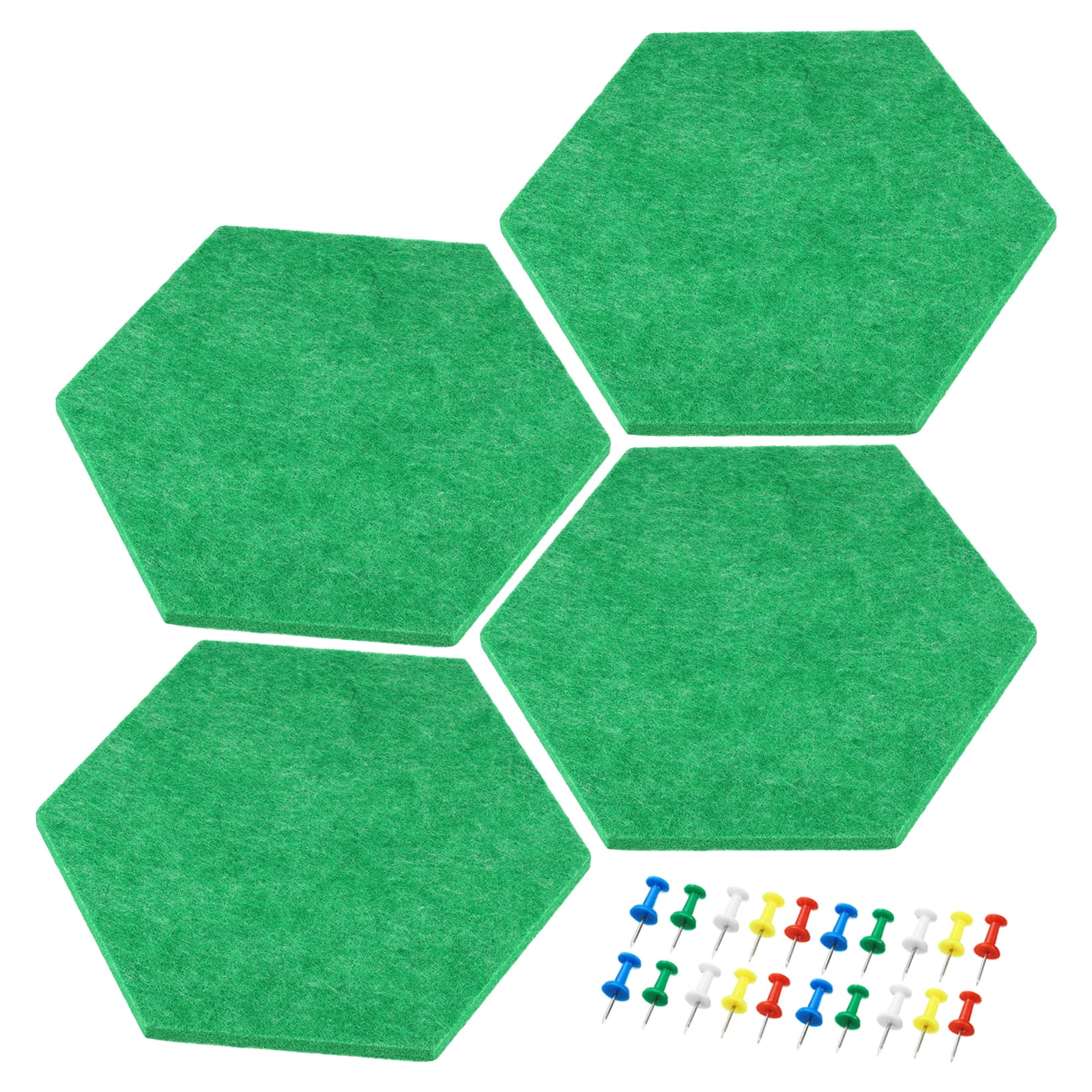 Self Adhesive Wall Hexagon Bulletin Felt Board Tile with Push Pin ...