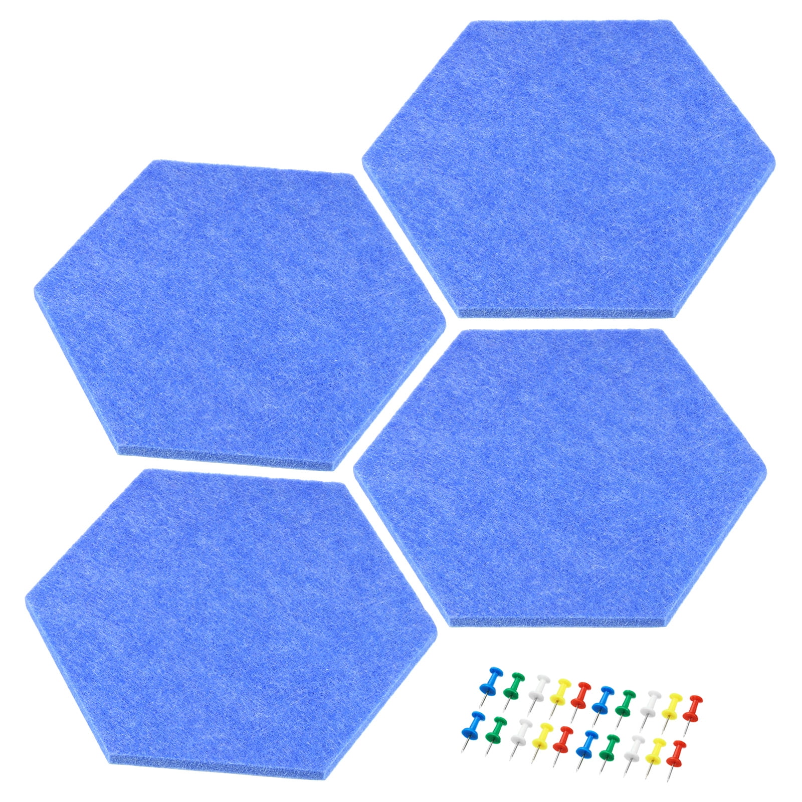 Self Adhesive Wall Hexagon Bulletin Felt Board Tile with Push Pin, Sky ...