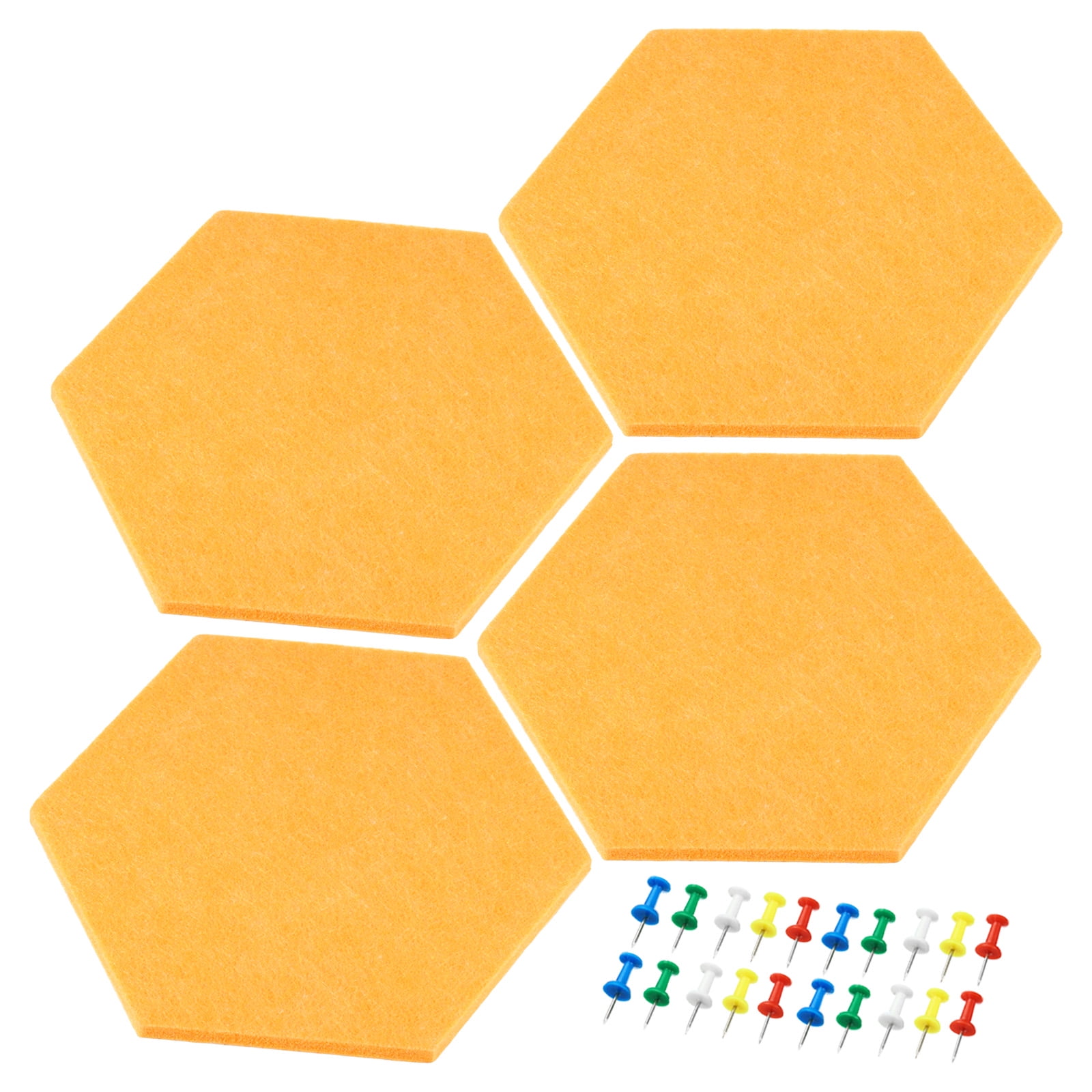 Self Adhesive Wall Hexagon Bulletin Felt Board Tile with Push Pin ...