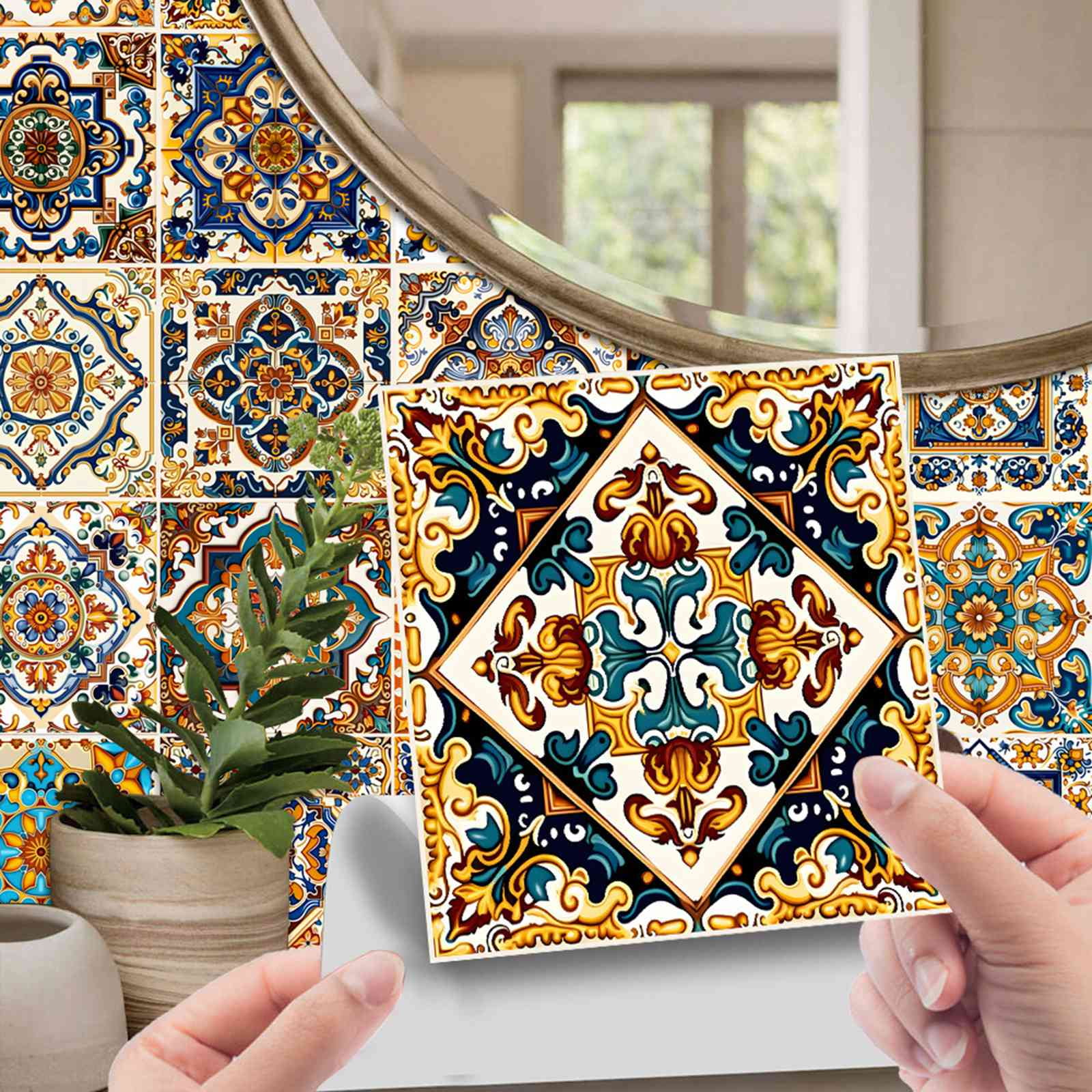 Self-Adhesive Wall Tile Decals, Peel and Stick Tile Stickers ...