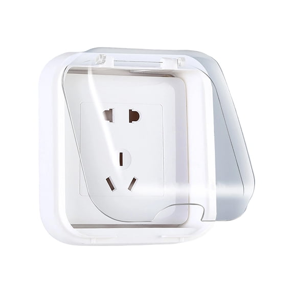 Self-Adhesive Waterproof Socket Cover with 90-Degree Opening, Easy Tool ...