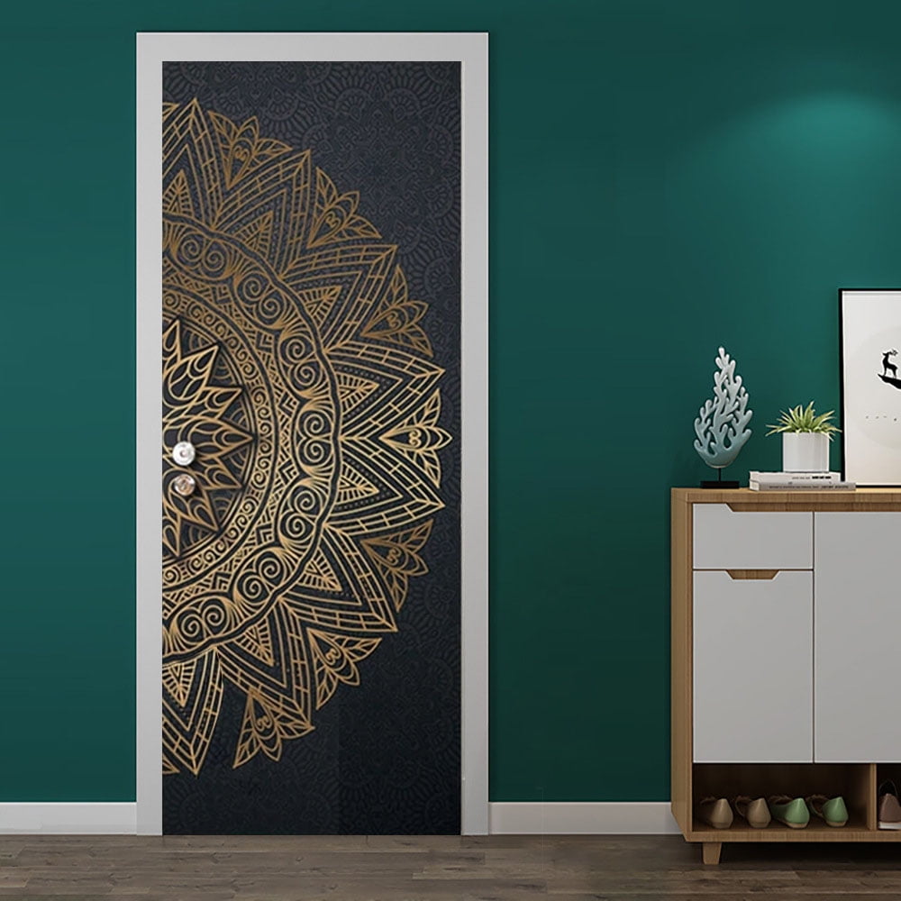 Self Adhesive White Doors Wallpaper Entrance Door Waterproof Oil-proof ...