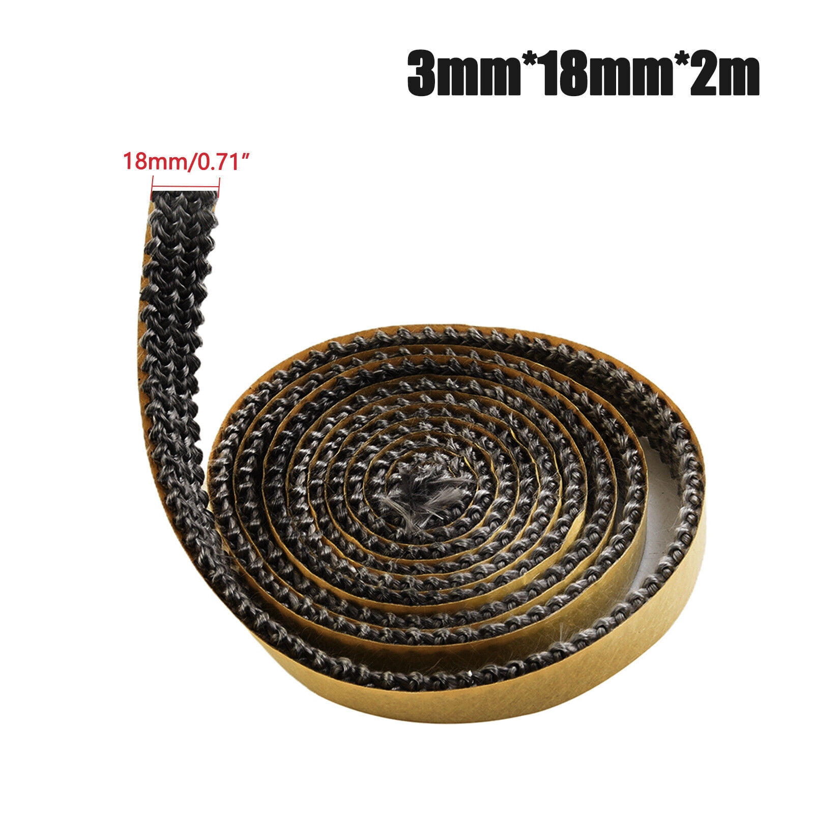 Self Adhesive Woodburner Woodburning Stove Rope Glass Seal Flat Tape ...