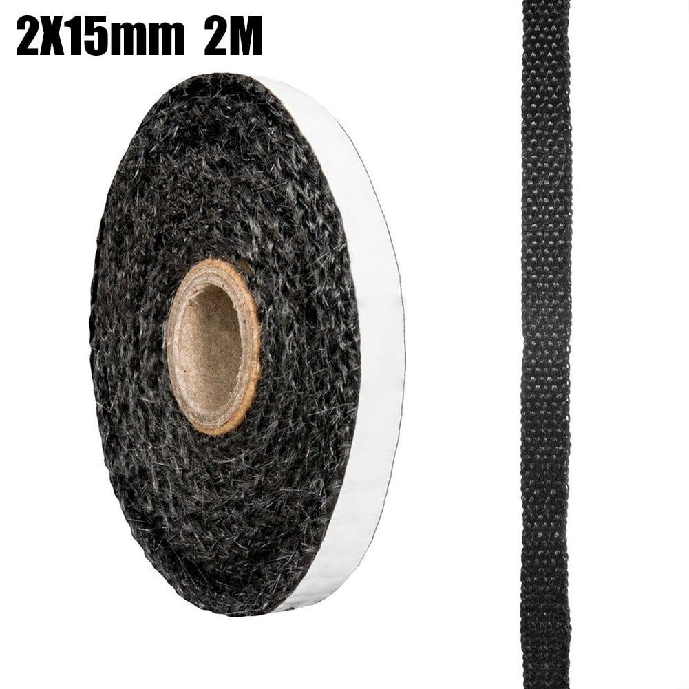 Black Flat Stove Rope Self Adhesive Glass Seal Stove Fire Rope 10mm ...