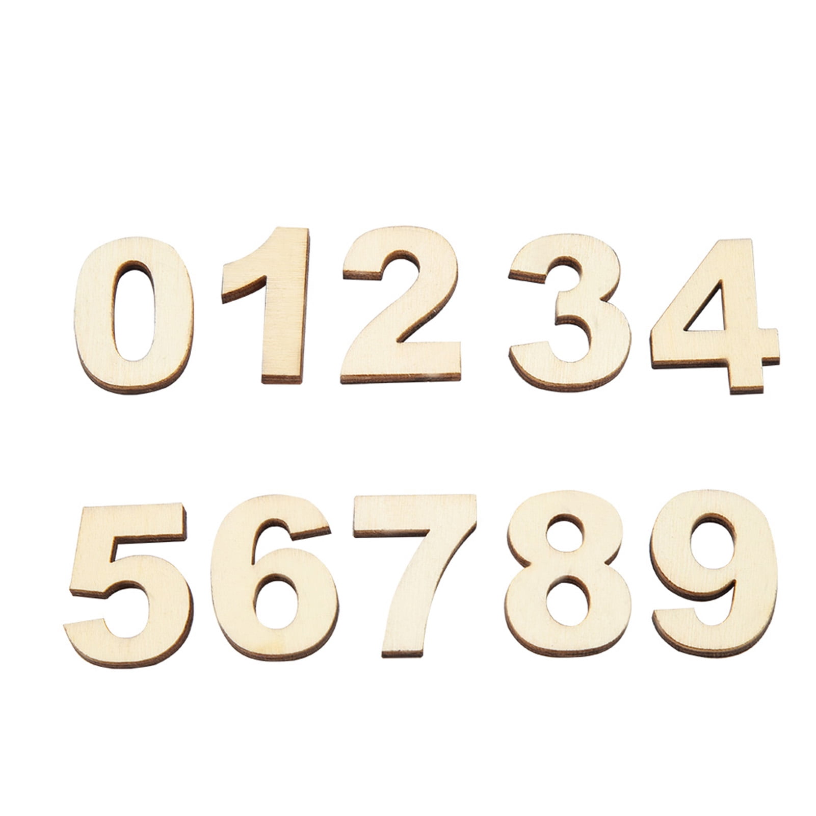 Self-Adhesive Wooden Numbers and Letters (0-9) for DIY Art, Crafts ...