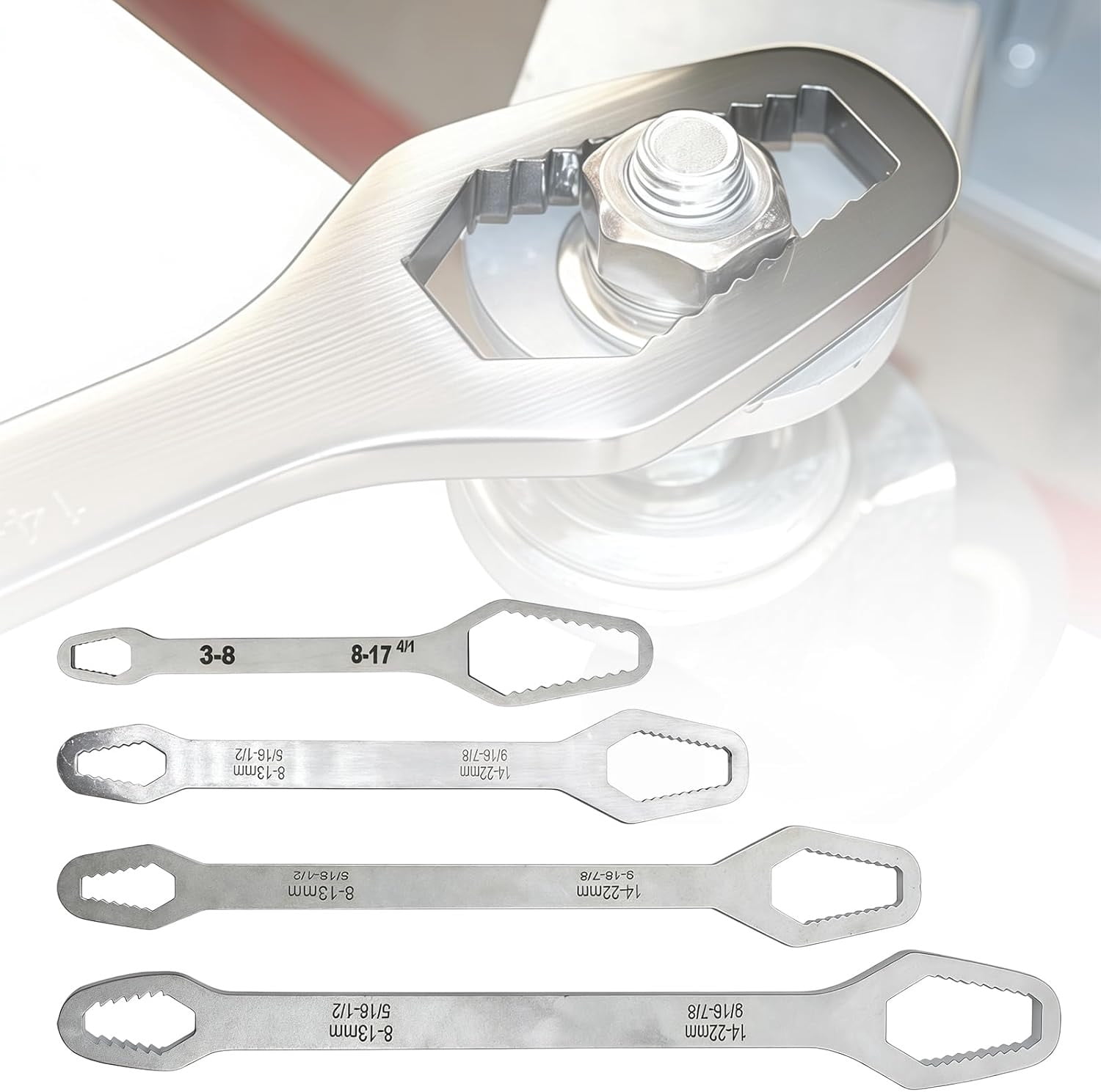 Self- Adjustable Wrench Set, Double-Ended Automotive Tool for ...