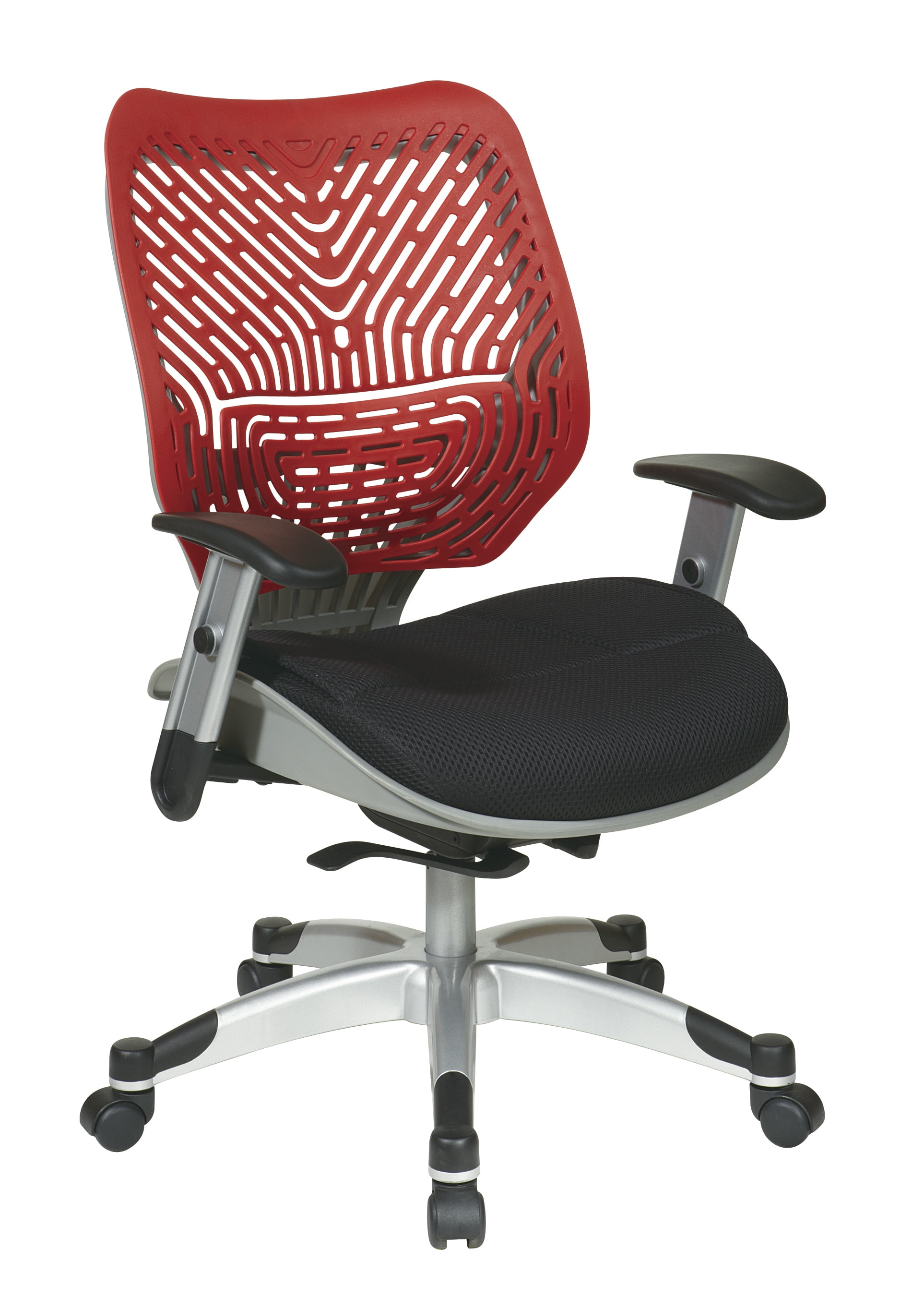 Self Adjusting Cosmo Red SpaceFlex Managers Chair with Black Fabric Seat - Walmart.com