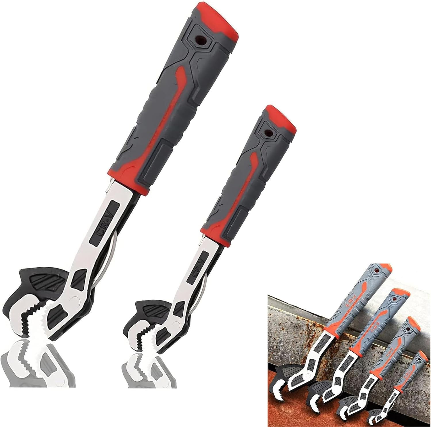 Self Adjusting Pipe Wrench, Self Locking Universal Adjustable Pipe ...