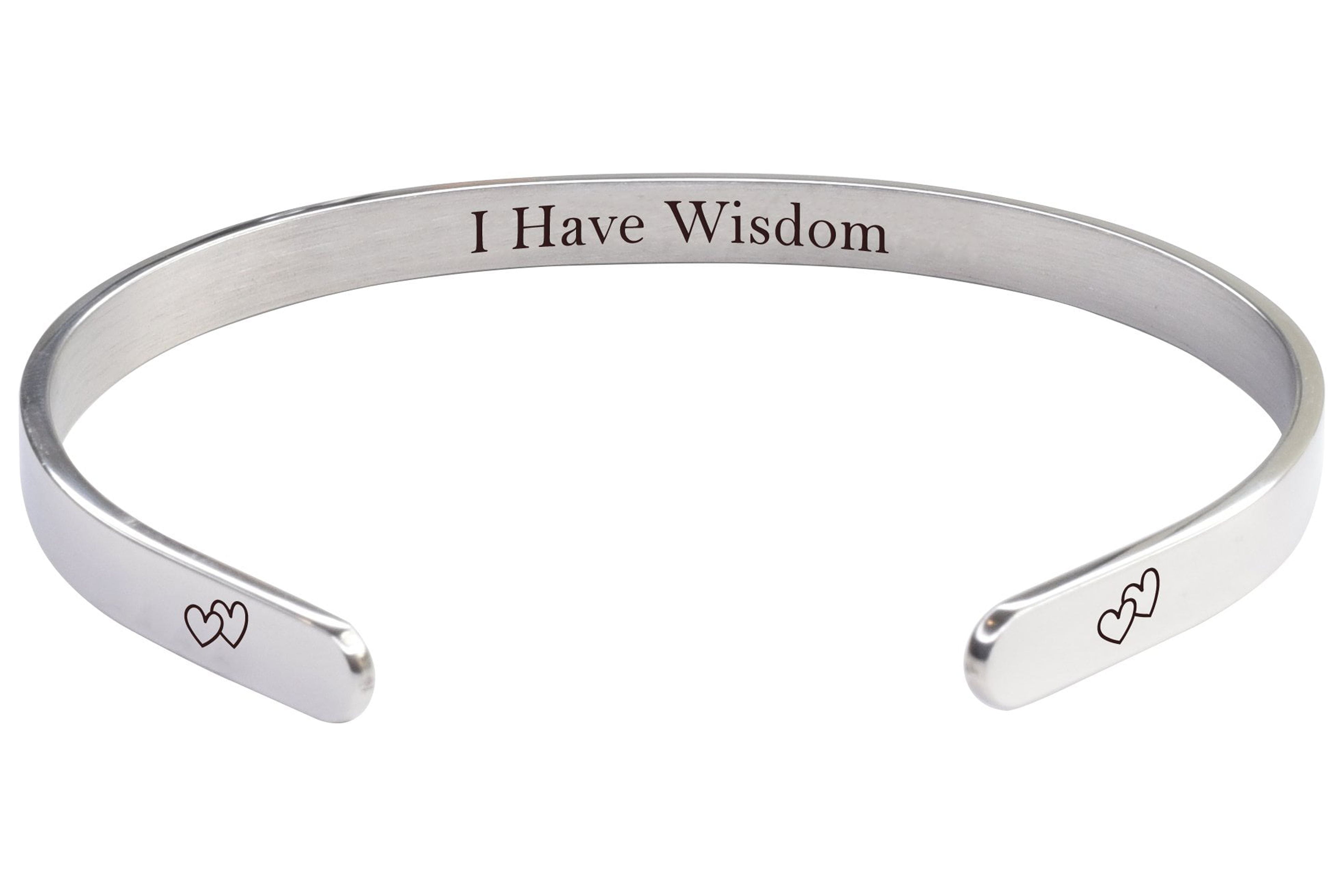 Self Affirmation Cuff Bracelet in Silver - Walmart.com