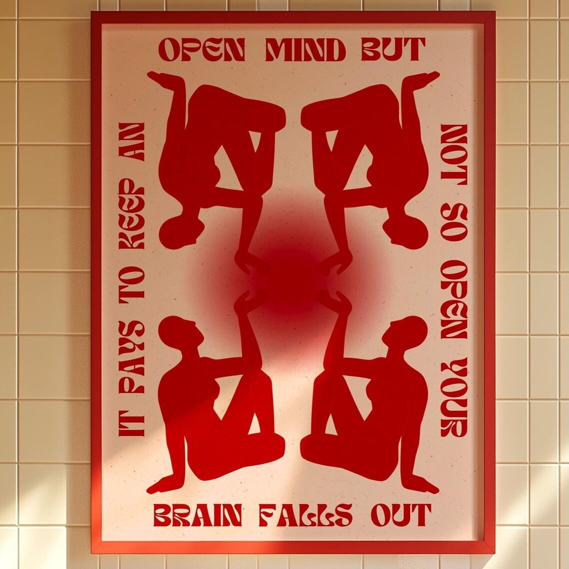 Self Affirmation Poster, Aesthetic Art, Red Wall Art, Trendy Art ...