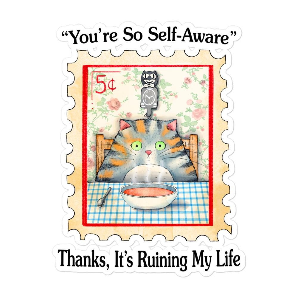 Self-Aware Bubble-Free Stickers Vinyl Decal Cute Sticker Aesthetic ...