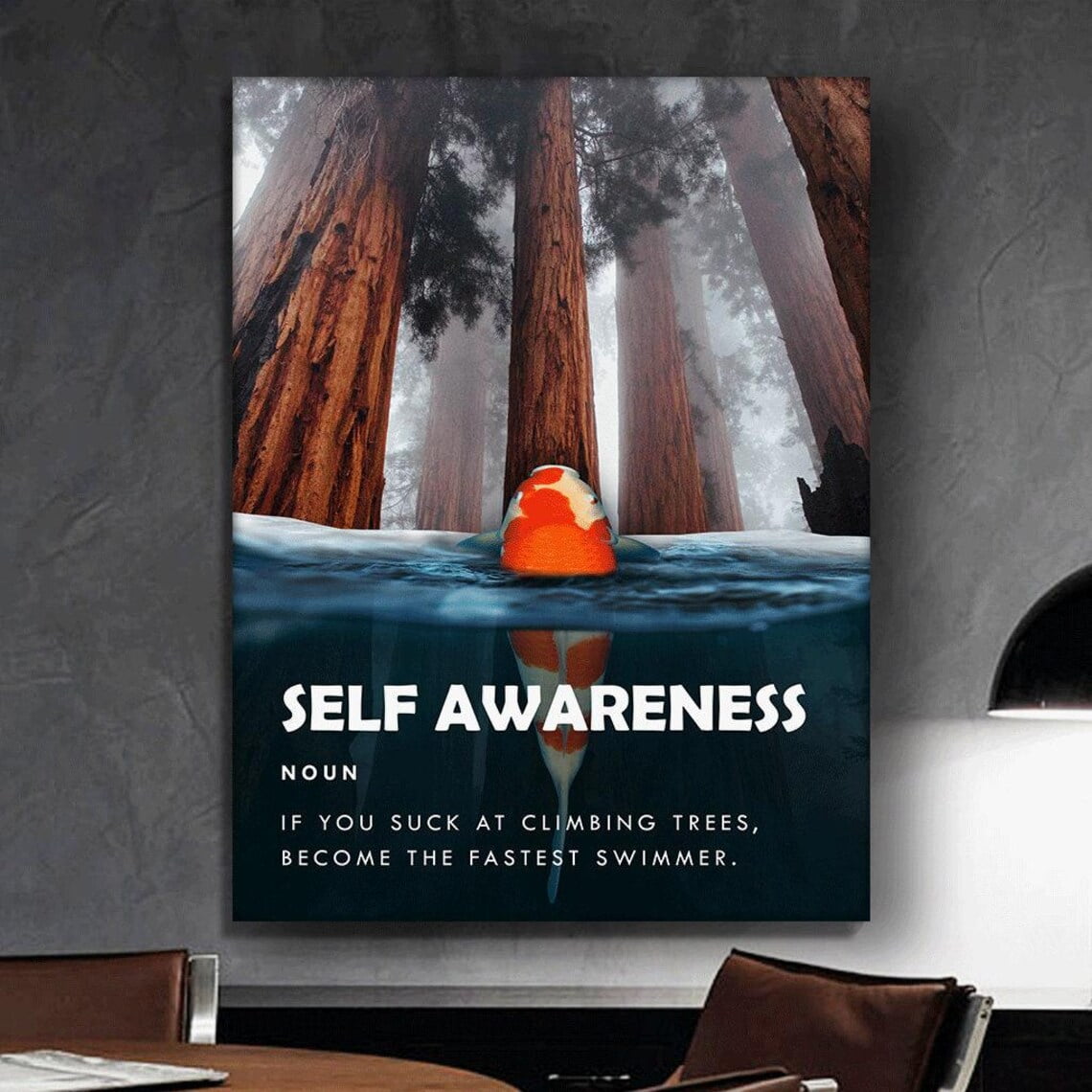 Self Awareness Poster Motivational Wall Art For Entrepreneurs Office ...