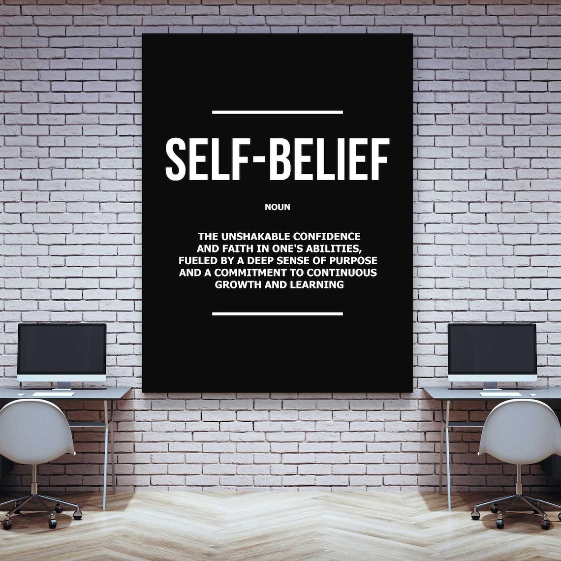 Self Belief Wall Art Motivational Quote For Confidence Growth Modern ...