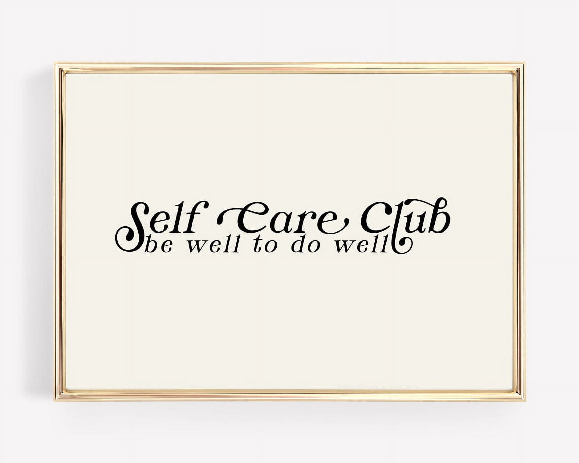Self Care Club Printable Self Care Wall Art Mental Health Art Trendy ...