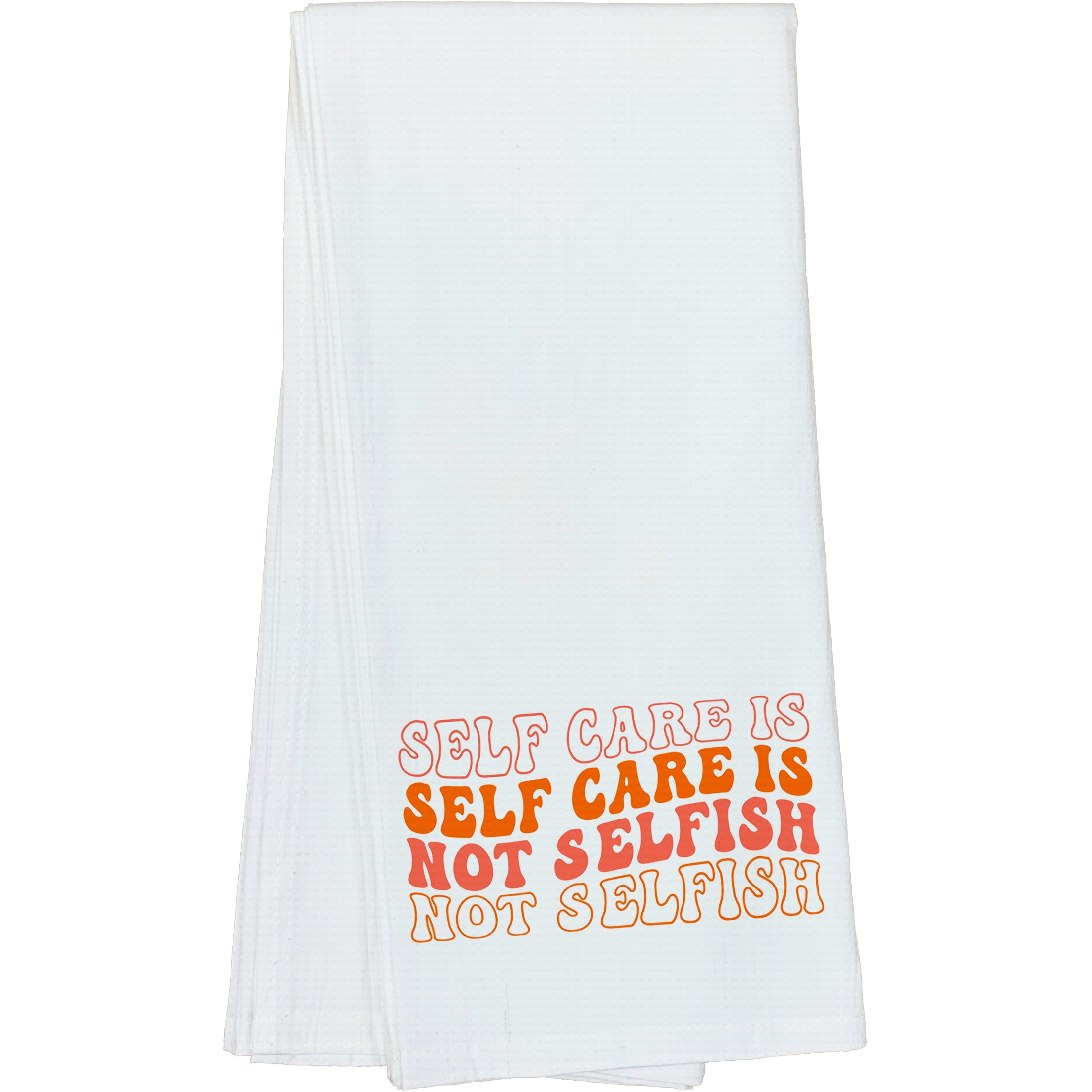 Self Care Is Not Selfish Quote, Groovy Retro Wavy Text Merch Gift, Dish ...