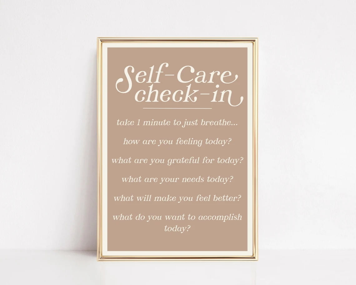 Self Care Poster - Mental Health Print - Mental Health Art [POSTER ...