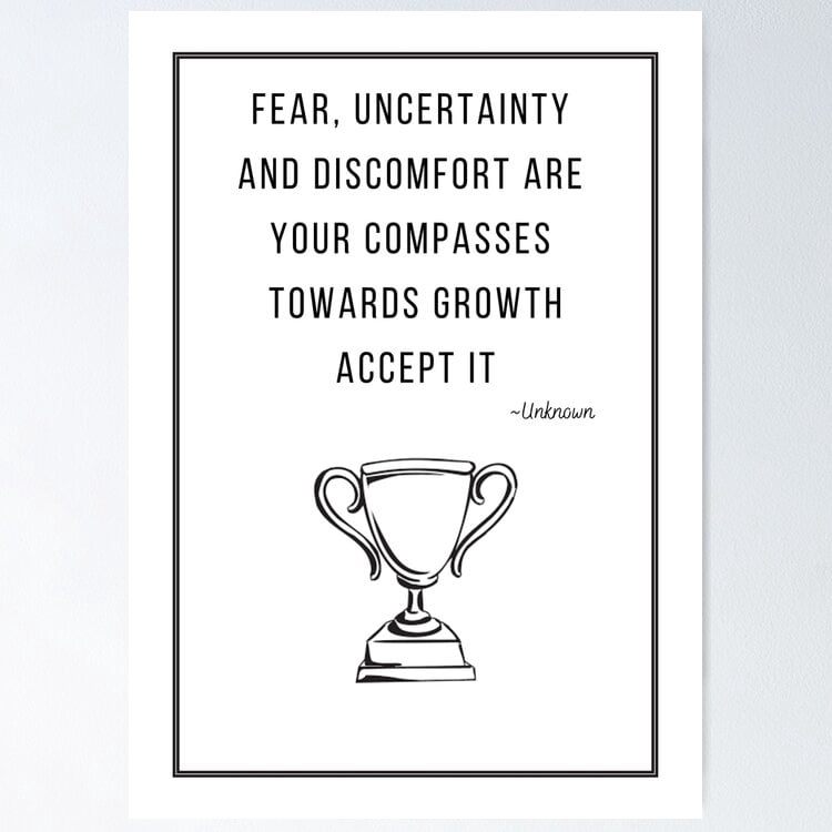 Self Care Quote, Inspirational Quotes, Motivation Quote, Fear Poster ...