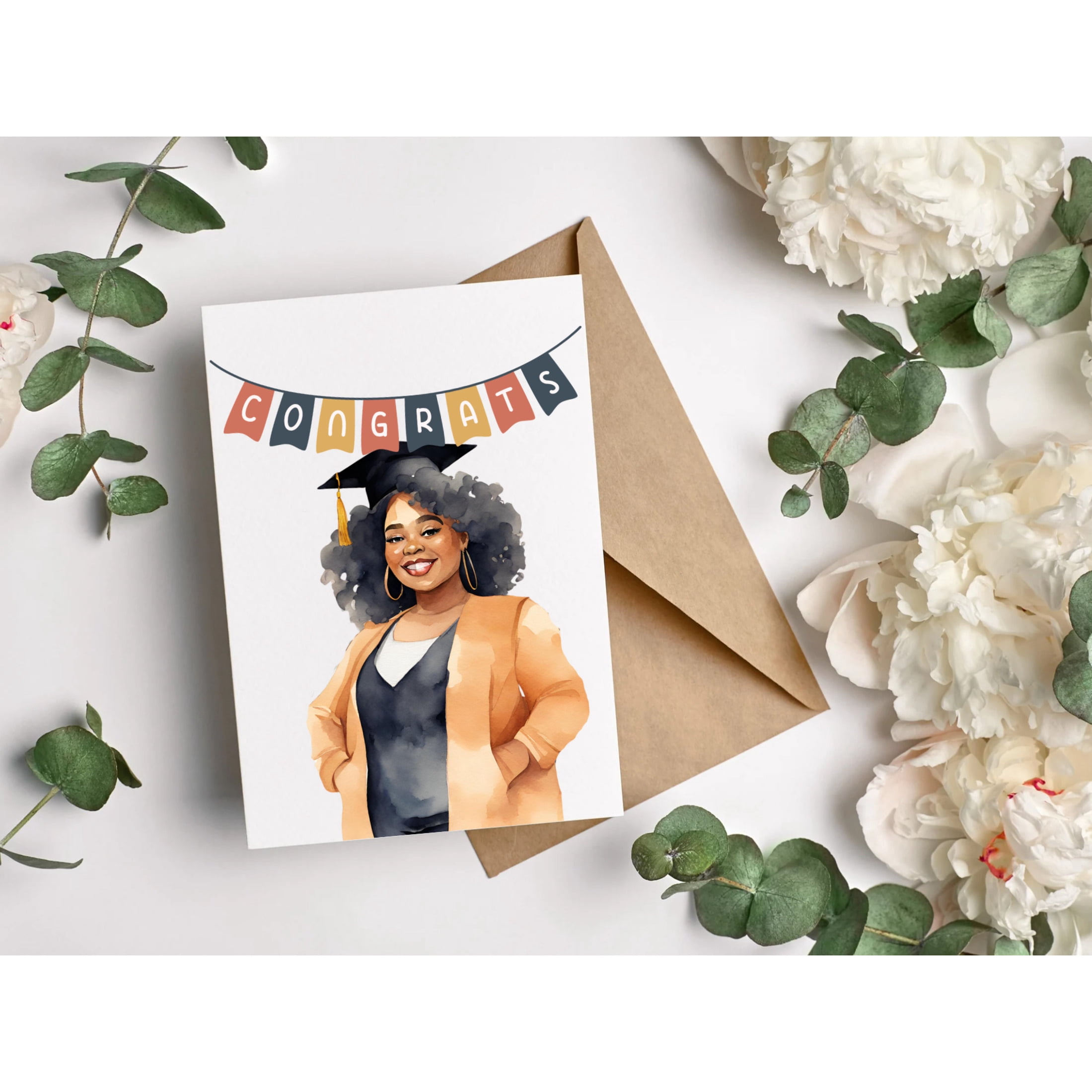 Self Care Tribe Congrats Banner Greeting Cards - Walmart.com