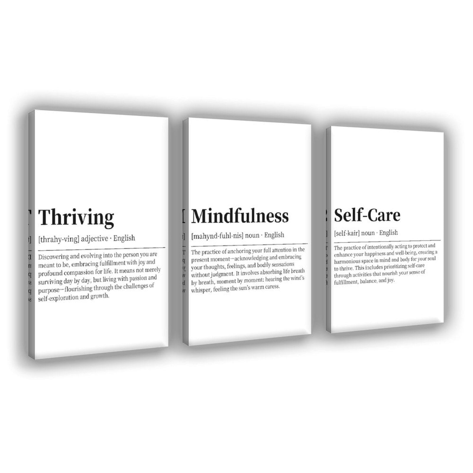 Self Care Wall Art 3-Print Set Mental Health Decor Therapy Office Art ...