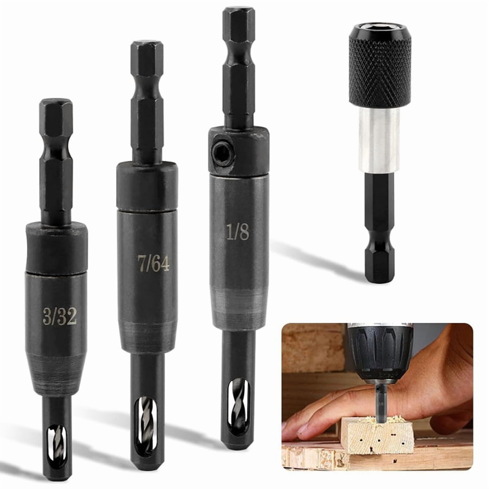 Self Centering Drill Bits Set,3/32in, 7/64in, 1/8in Self-Centering ...