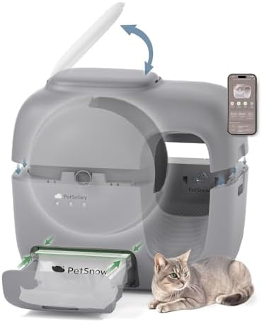 Self-Cleaning Automatic Cat Litter Box with Odor Control TiO2 System ...
