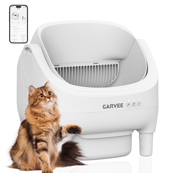 Self-Cleaning Cat Litter Box with APP Control – Open-Top, 10.5L Odor ...